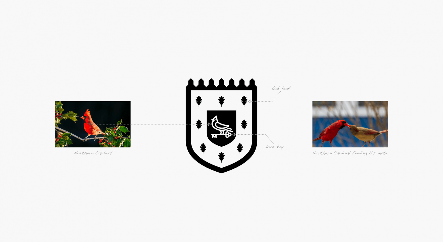 Northern Cardinal Shield – zeropoint7 - Award-winning Brand Identity Design Studio